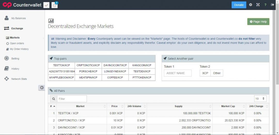 Tutorial: Cómo utilizar la plataforma descentralizada Counterparty