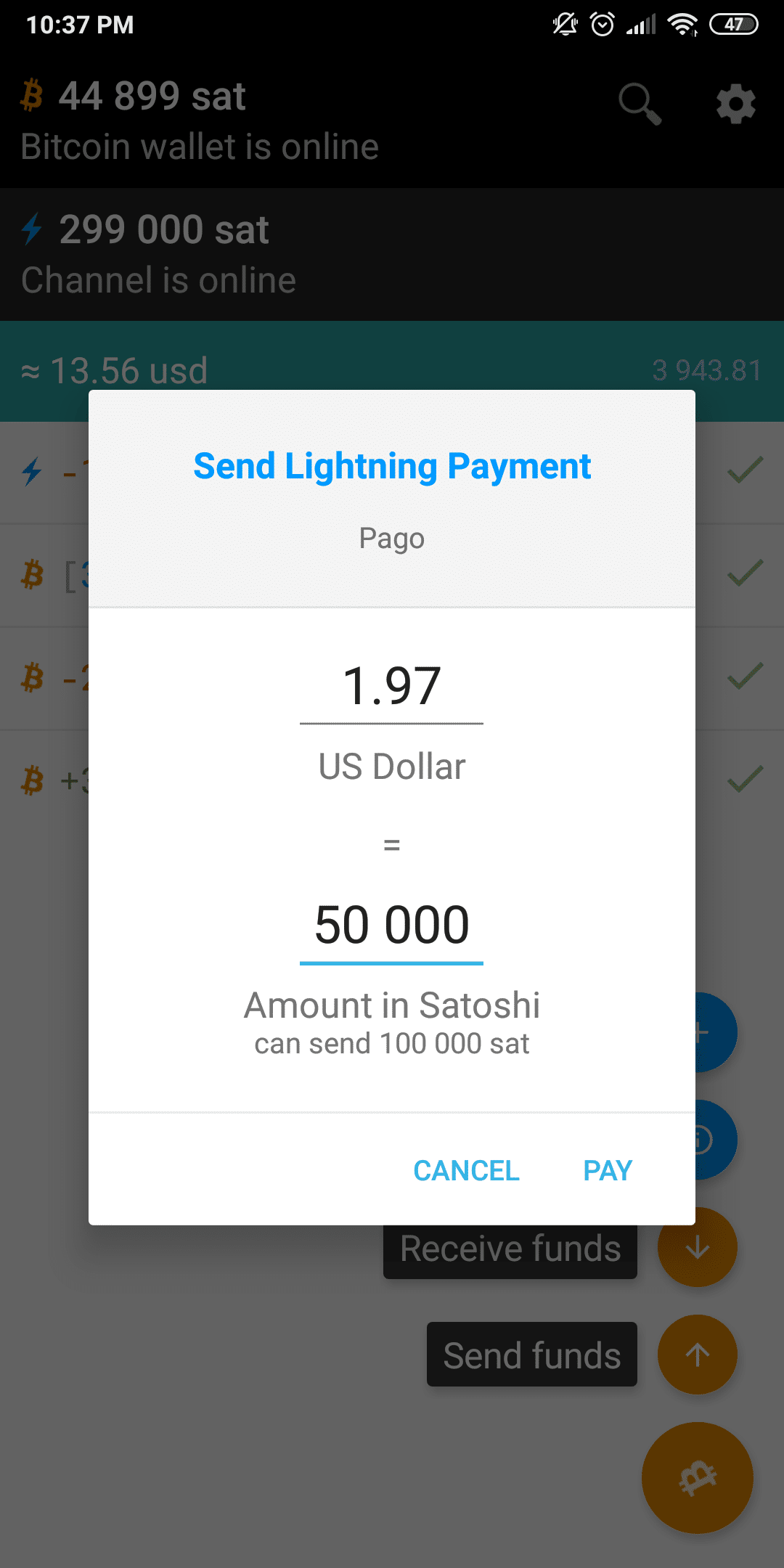 Lightning Wallet: micropagos de bitcoin en una cartera sin custodios