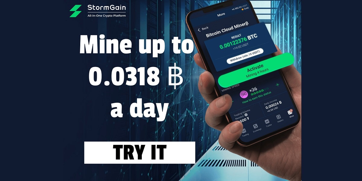 StormGain facilita la minería criptográfica mediante teléfonos inteligentes