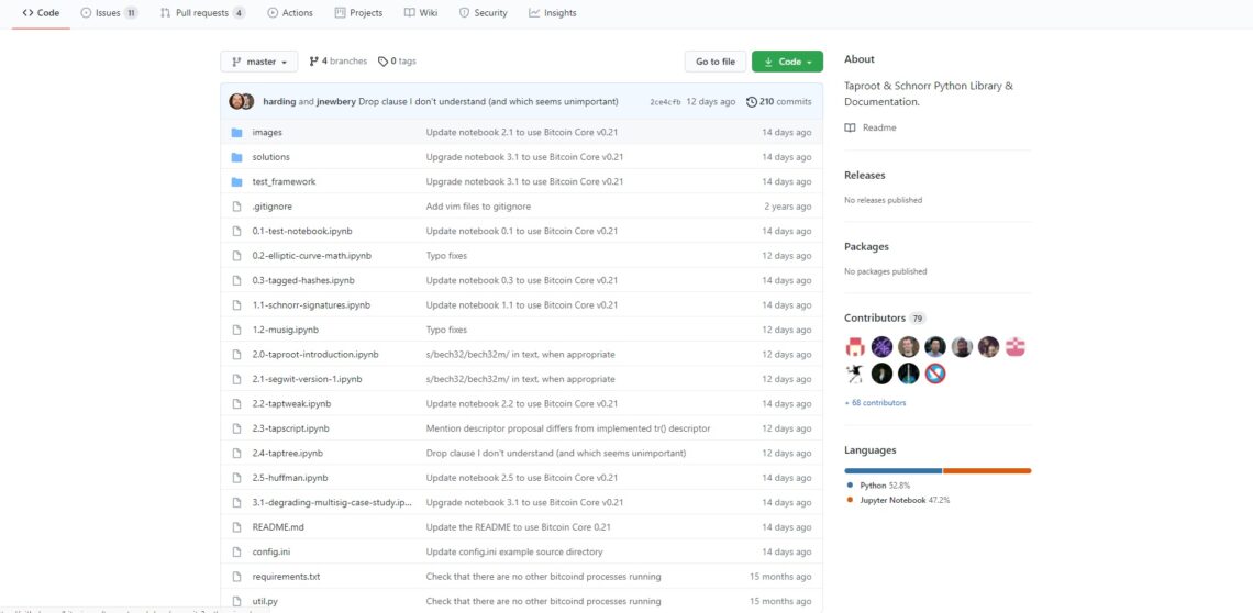 Esta página te enseña como programar Taproot de Bitcoin paso a paso