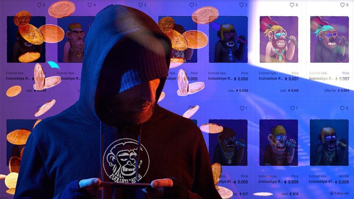 Desarrollador de los NFT Evolved Apes desaparece con casi USD 3 millones