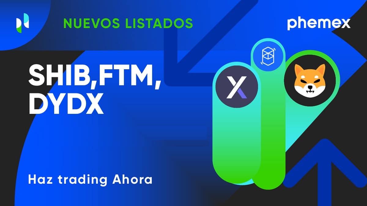 Phemex Exchange agrega Shiba Inu, Fantom y DYDX a su plataforma de trading