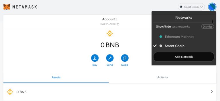 Cómo configurar Metamask para las blockchains de Binance, Avalanche ...