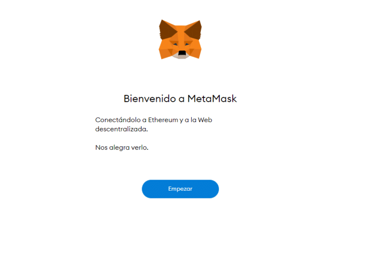 Cómo usar Metamask Web, una wallet para Ethereum y otras blockchains
