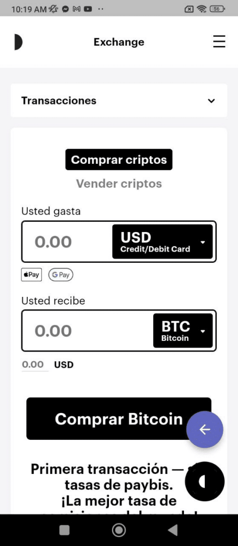 Paybis, el sitio más sencillo para comprar bitcoin verificando tu identidad