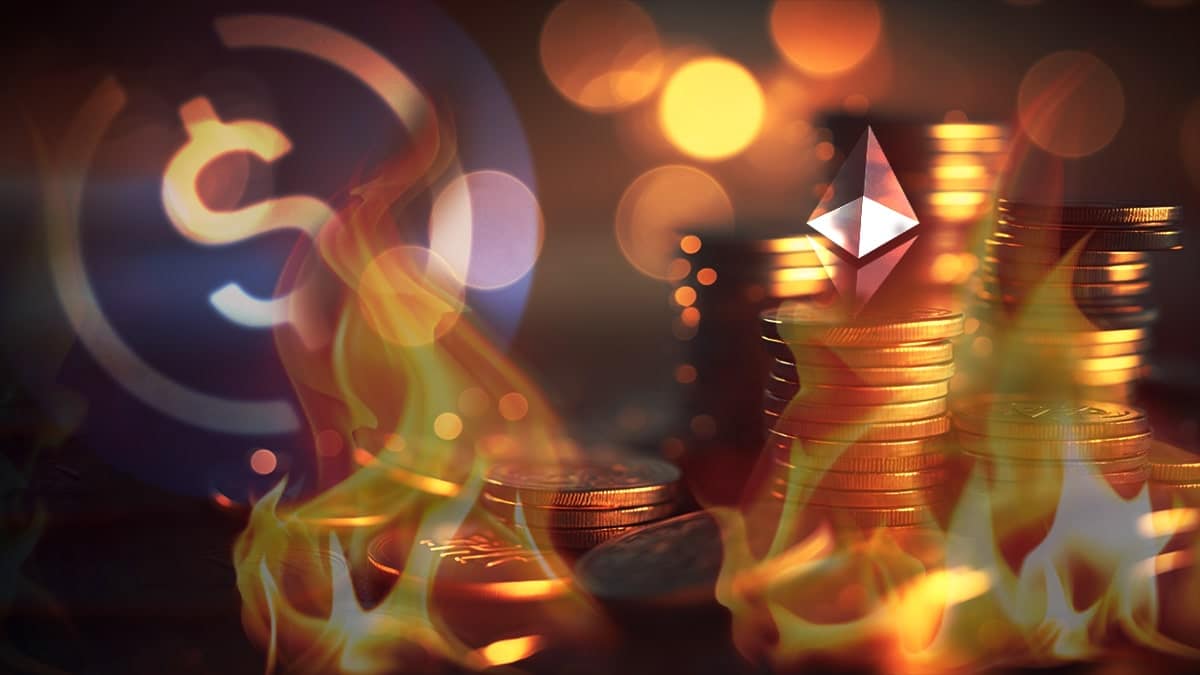 Usuarios de Ethereum "huyeron" de USDC y hubo récord de quemas de ETH