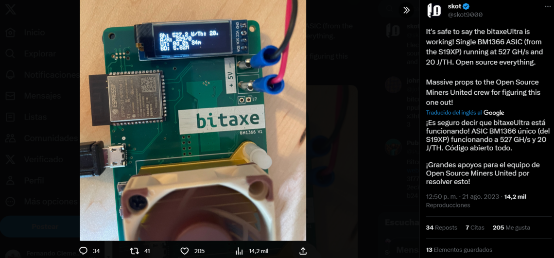Bitaxe Ultra: un minero miniatura de Bitcoin con una gran potencia