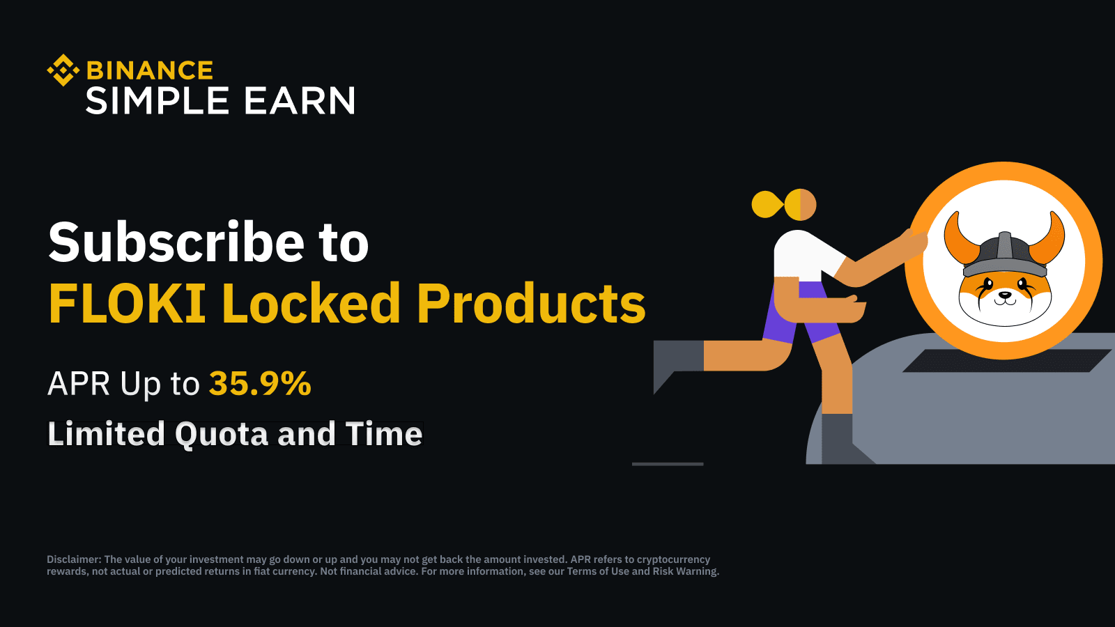 Binance lanza Earn simple de la criptomoneda Floki Inu