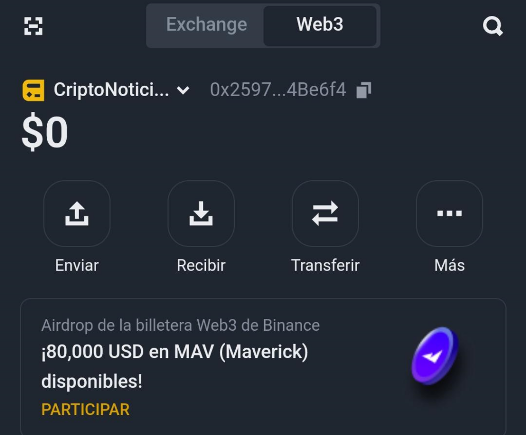 Binance hará airdrop de tokens por usar su wallet en aplicación DeFi