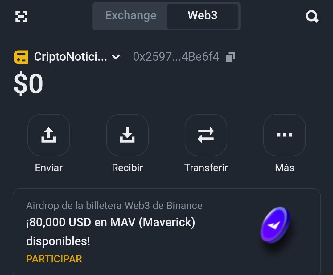 Binance hará airdrop de tokens por usar su wallet en aplicación DeFi