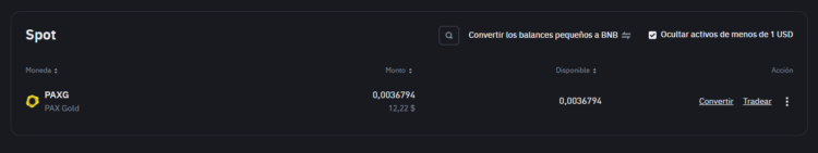 ¿Cómo comprar oro tokenizado en Binance?